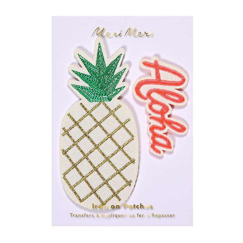 Meri Meri - Gestickte Bügelbilder "Aloha Ananas" | LottiKlein