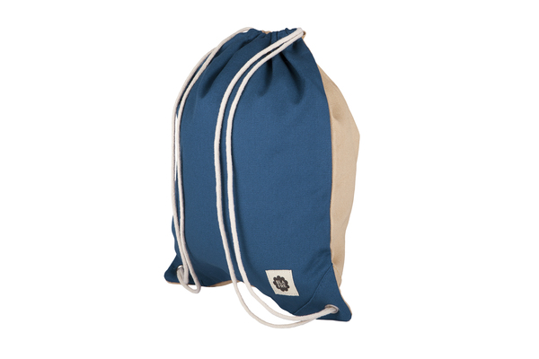 Blafre - Turnbeutel "Gymnett String Bag" - Navy+Beige - LottiKlein