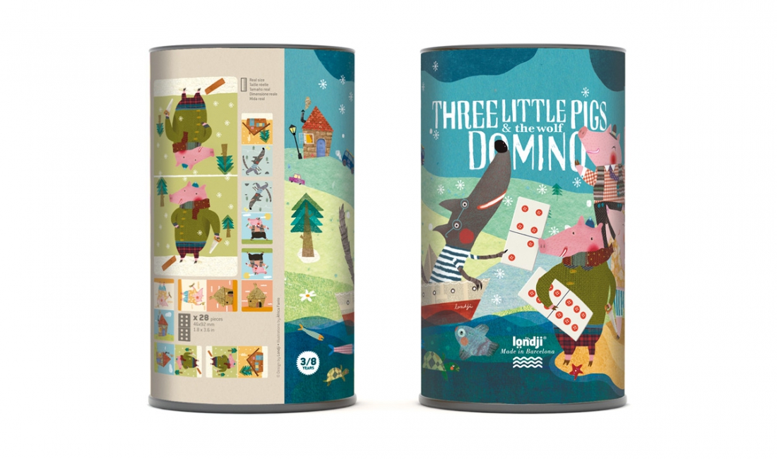 Londji - Domino "Three Little Pigs" - LottiKlein